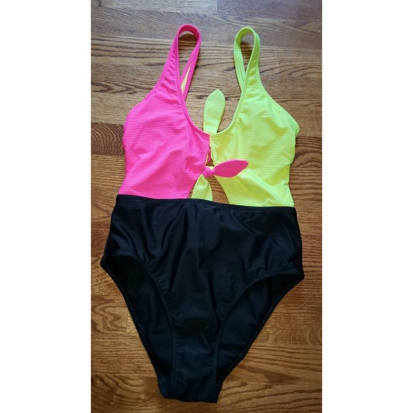 No Boundaries | Swim | Womens No Boundaries Colorblock Neon Swimsuit ...